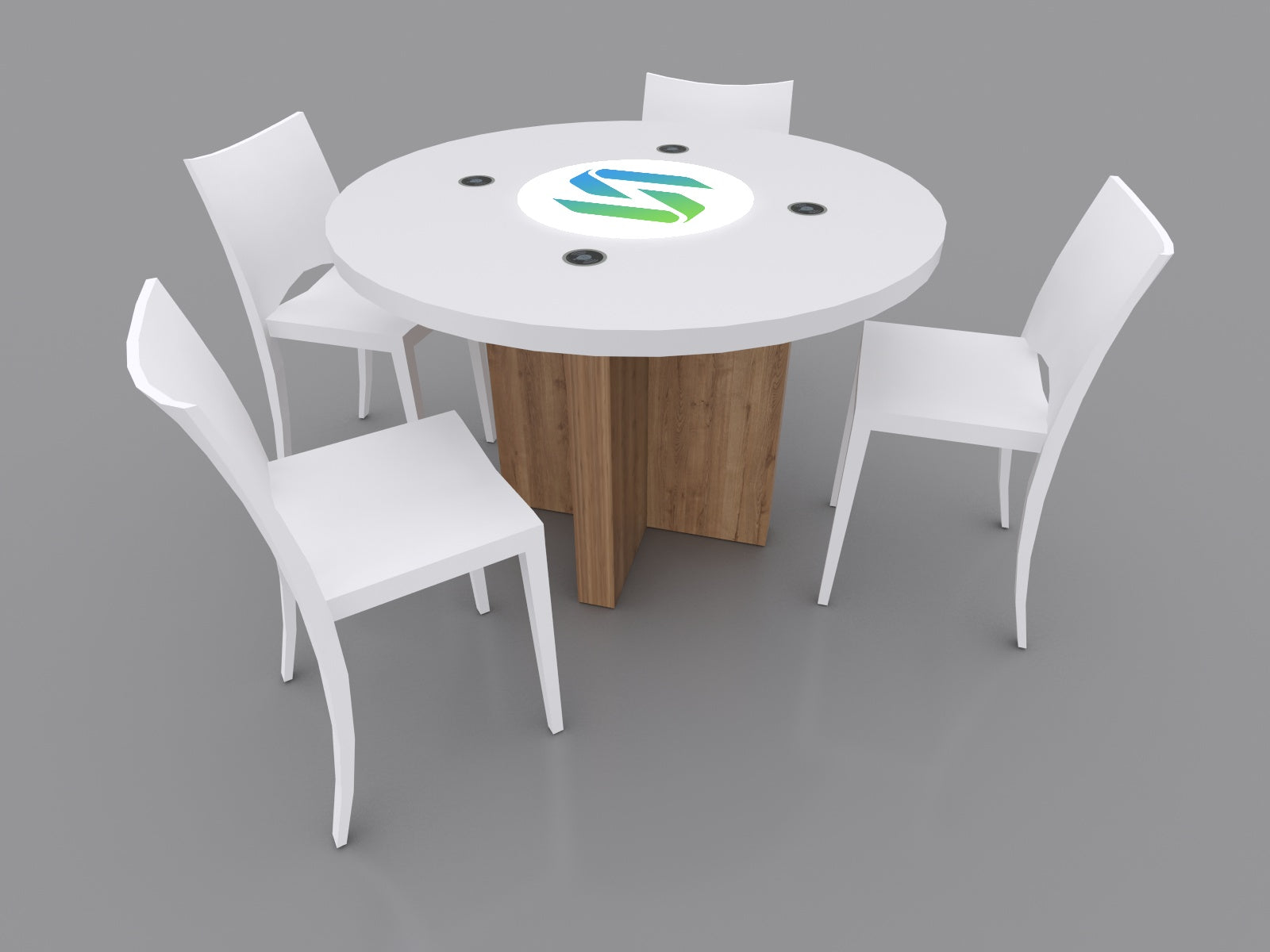 MOD-1480 Round Charging Table– JW Displays, Incorporated